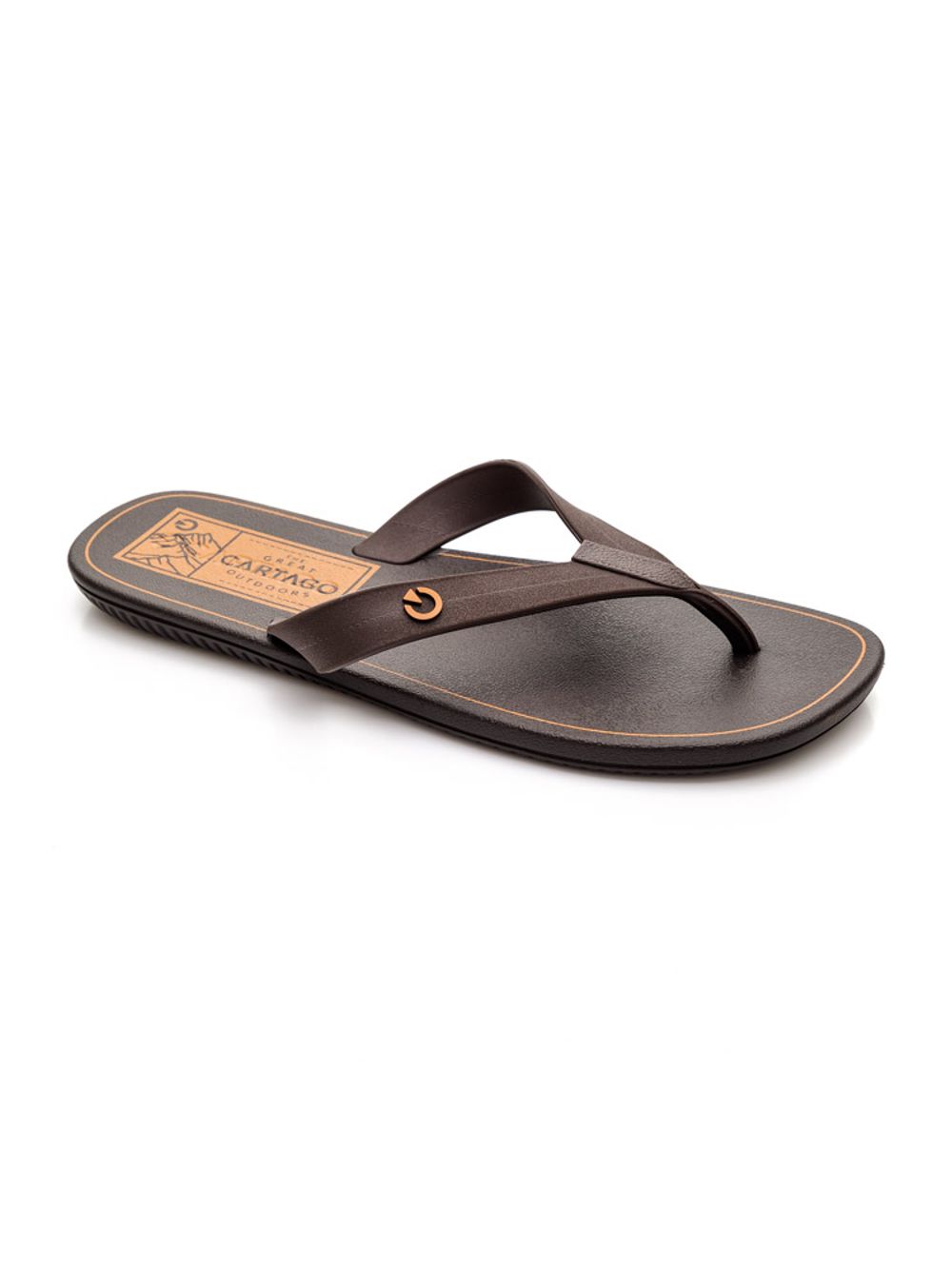 Chinelo De Dedo Masculino Atlanta Cartago 11840-Aj5 Marrom - pittol