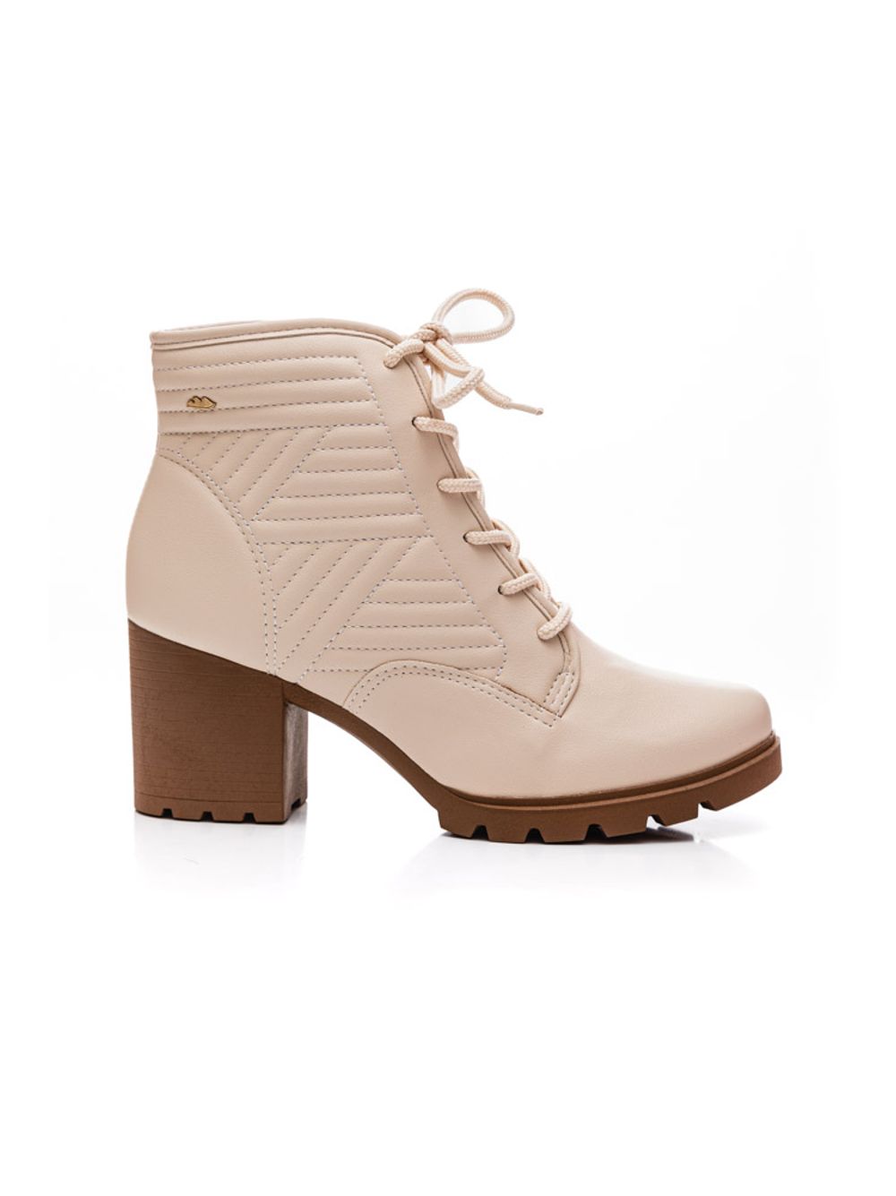 Bota Dakota Salto Baixo Feminina Amarração G5661-05 Off-White - pittol ...