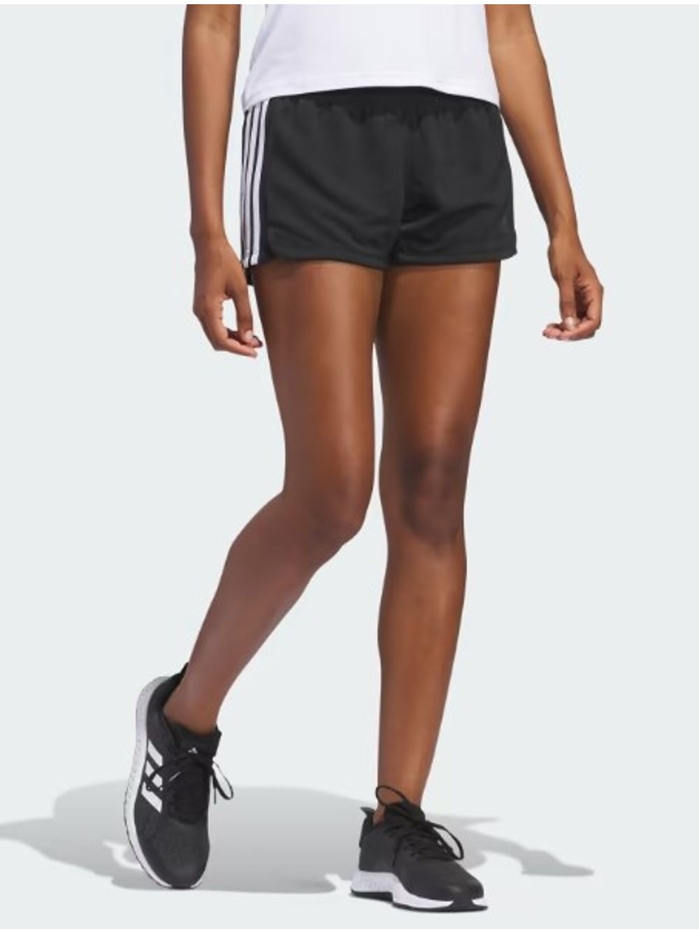 Shorts Adidas Pacer 3 Stripes Esportivo Feminino DU3502 Preto - pittol
