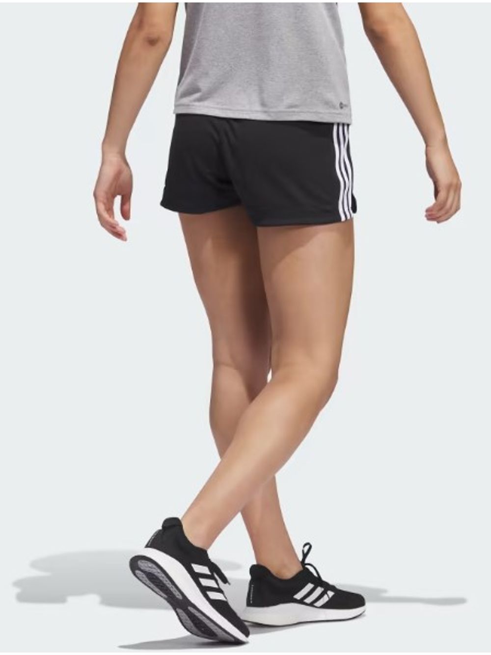 Shorts Adidas Pacer 3 Stripes Esportivo Feminino DU3502 Preto - pittol